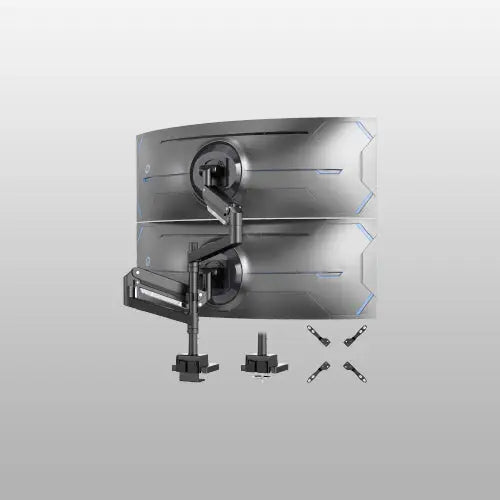 24-57 inch Dual Vertical Monitor Mount,Premium Aluminum Dual Monitor D ...