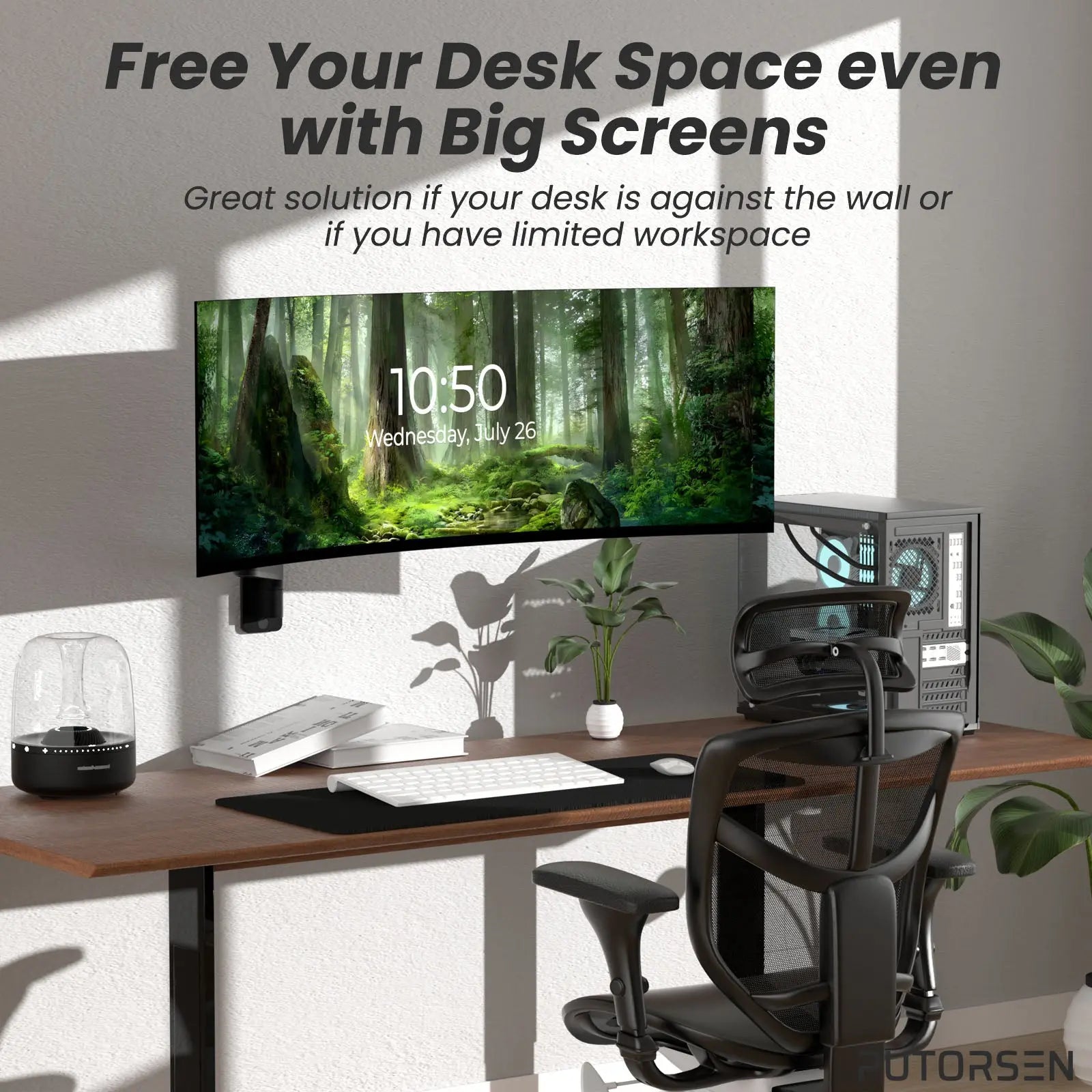 PUTORSEN 17-49 inch Premium Aluminum Heavy Duty Monitor Arm for Ultraw