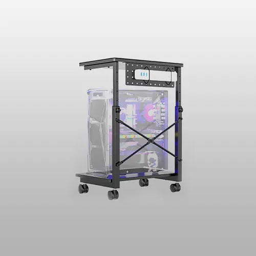 PUTORSEN PC Tower Stand, Height Adjustable Computer Tower Stand Under