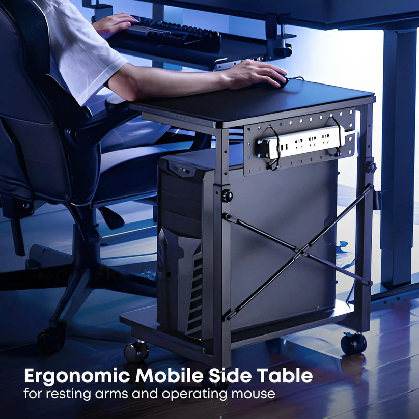 PUTORSEN PC Tower Stand, Height Adjustable Computer Tower Stand Under