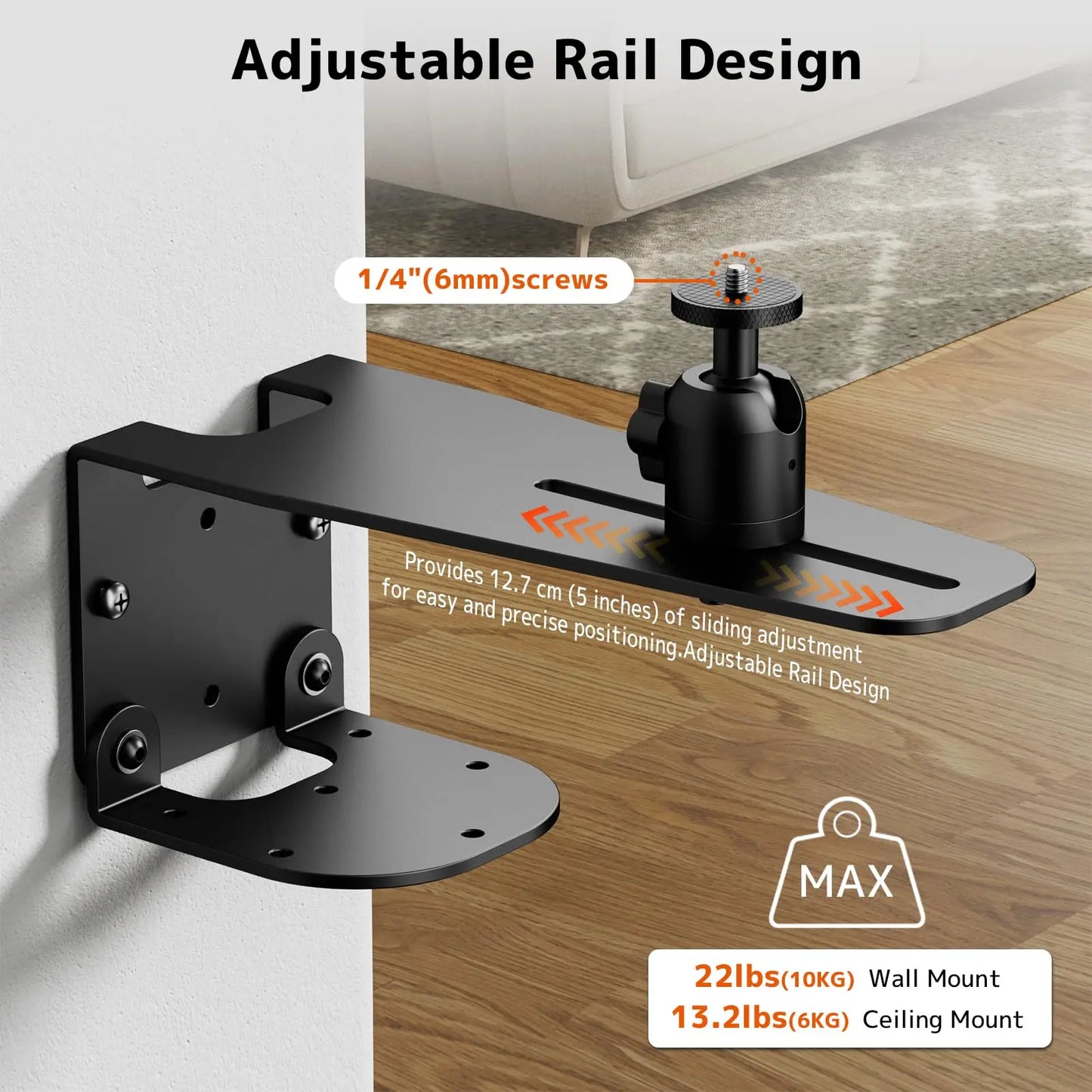 PUTORSEN Projector Wall Mount - Projector Wall & Ceiling Mount with 1/
