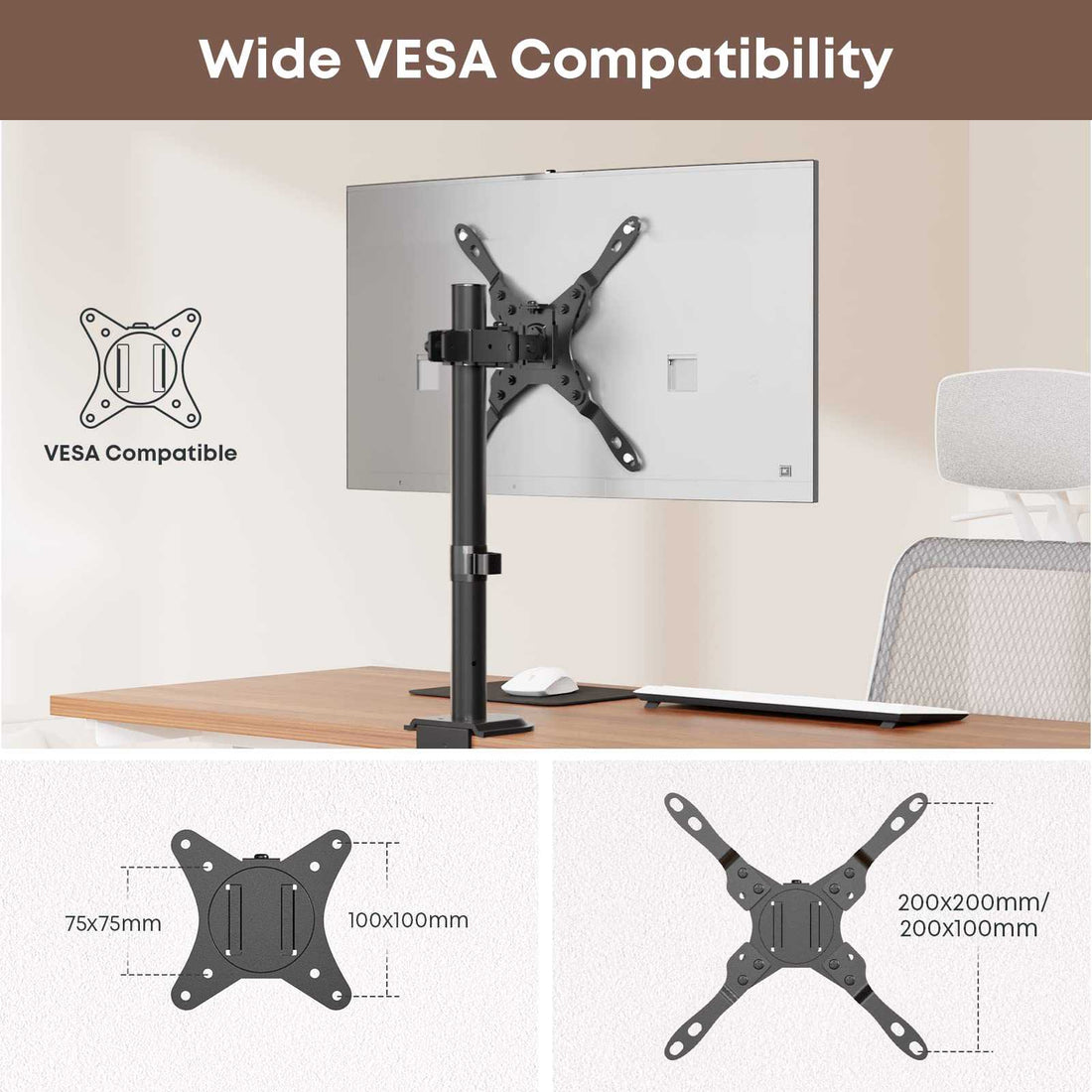 PUTORSEN Single Monitor Desk Mount